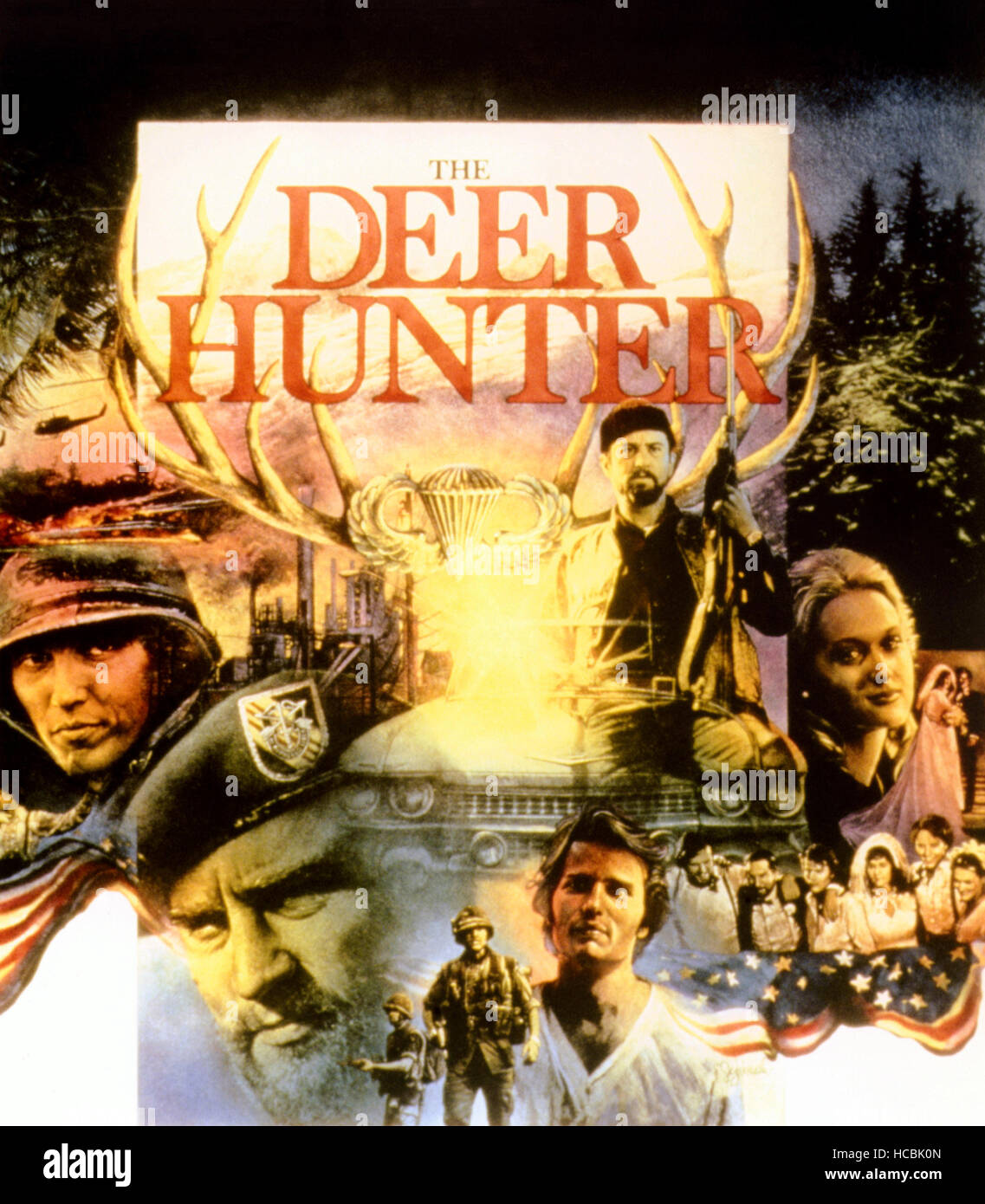 THE DEER HUNTER, Christopher Walken, Robert De Niro, John Savage, Meryl ...