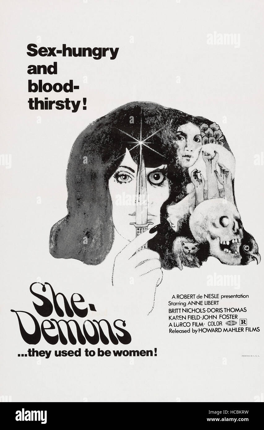 THE DEMONS, (aka LES DEMONS, aka SHE-DEMONS), US poster art, 1973 Stock ...