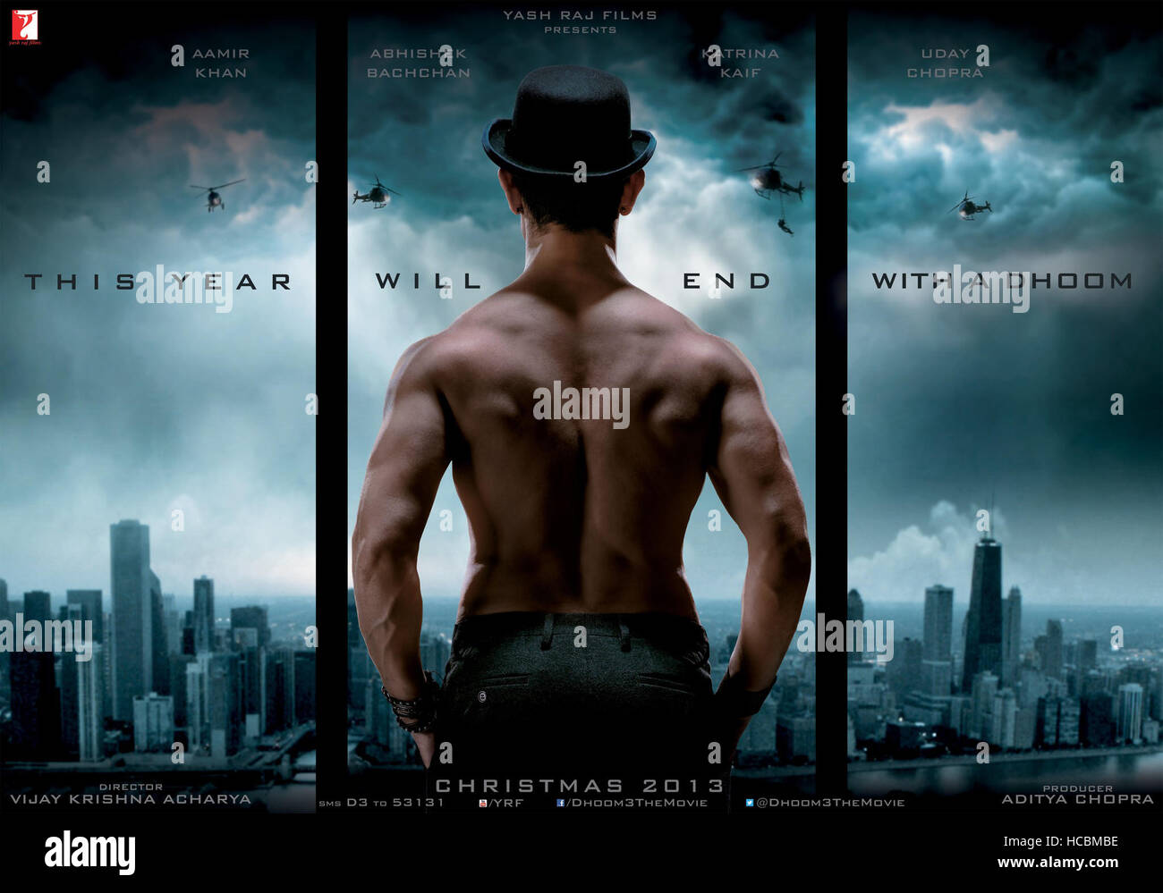 DHOOM: 3, International poster art, Aamir Khan, 2013. ©Yash Raj Films ...
