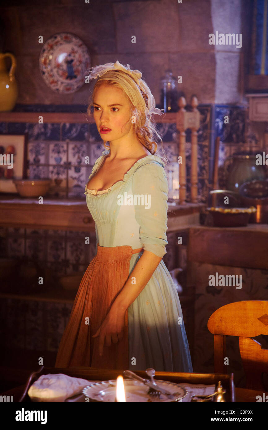 CINDERELLA, Lily James as Cinderella, 2015. ph: Jonathan Olley/©Walt ...