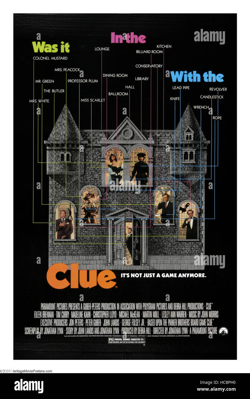 CLUE, US poster, 1985, © Paramount/courtesy Everett Collection Stock ...