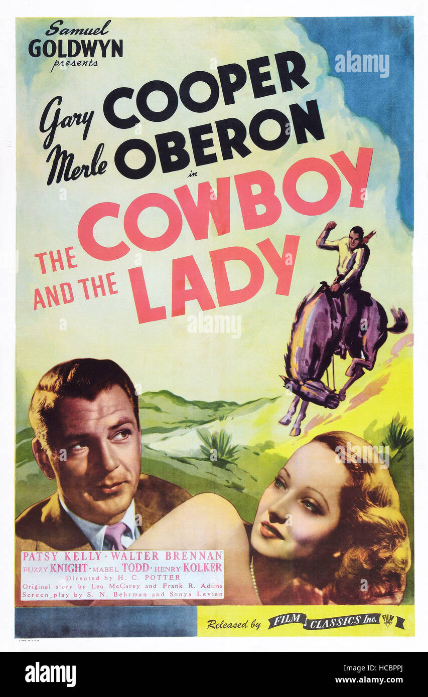 THE COWBOY AND THE LADY, US poster art, from left: Gary Cooper, Merle ...
