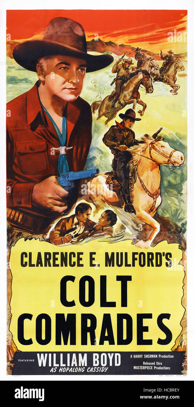 COLT COMRADES, US poster, William Boyd, 1943 Stock Photo - Alamy
