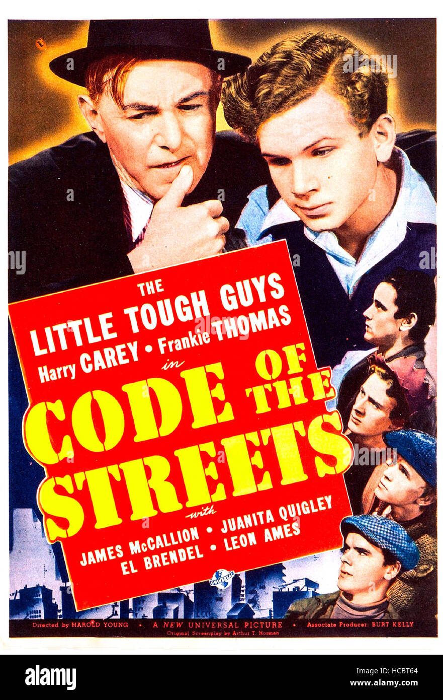CODE OF THE STREETS, US poster art, Harry Carey, Frankie Thomas,1939 ...