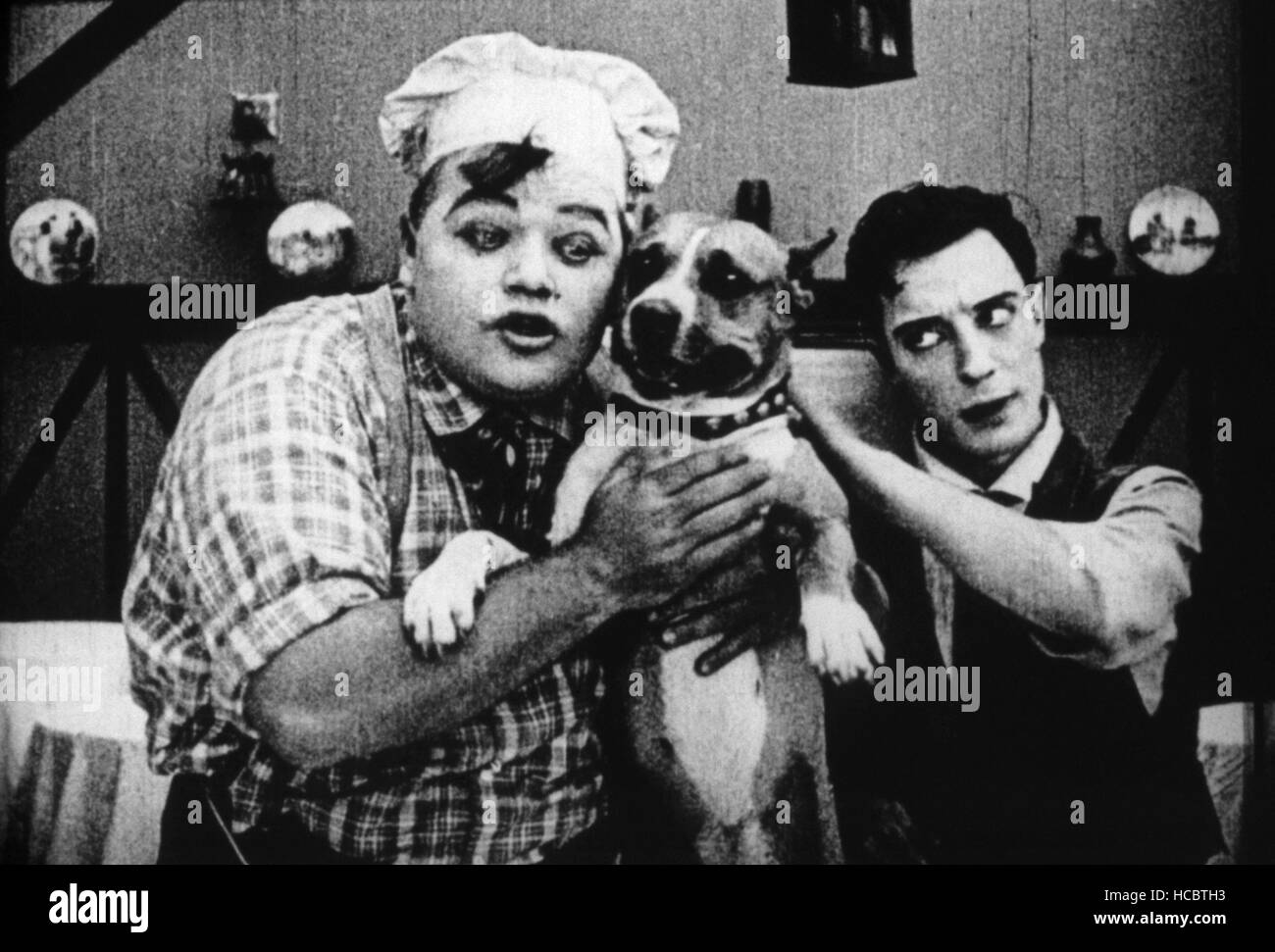 THE COOK, from left: Roscoe 'Fatty' Arbuckle, Buster Keaton, 1918 Stock ...