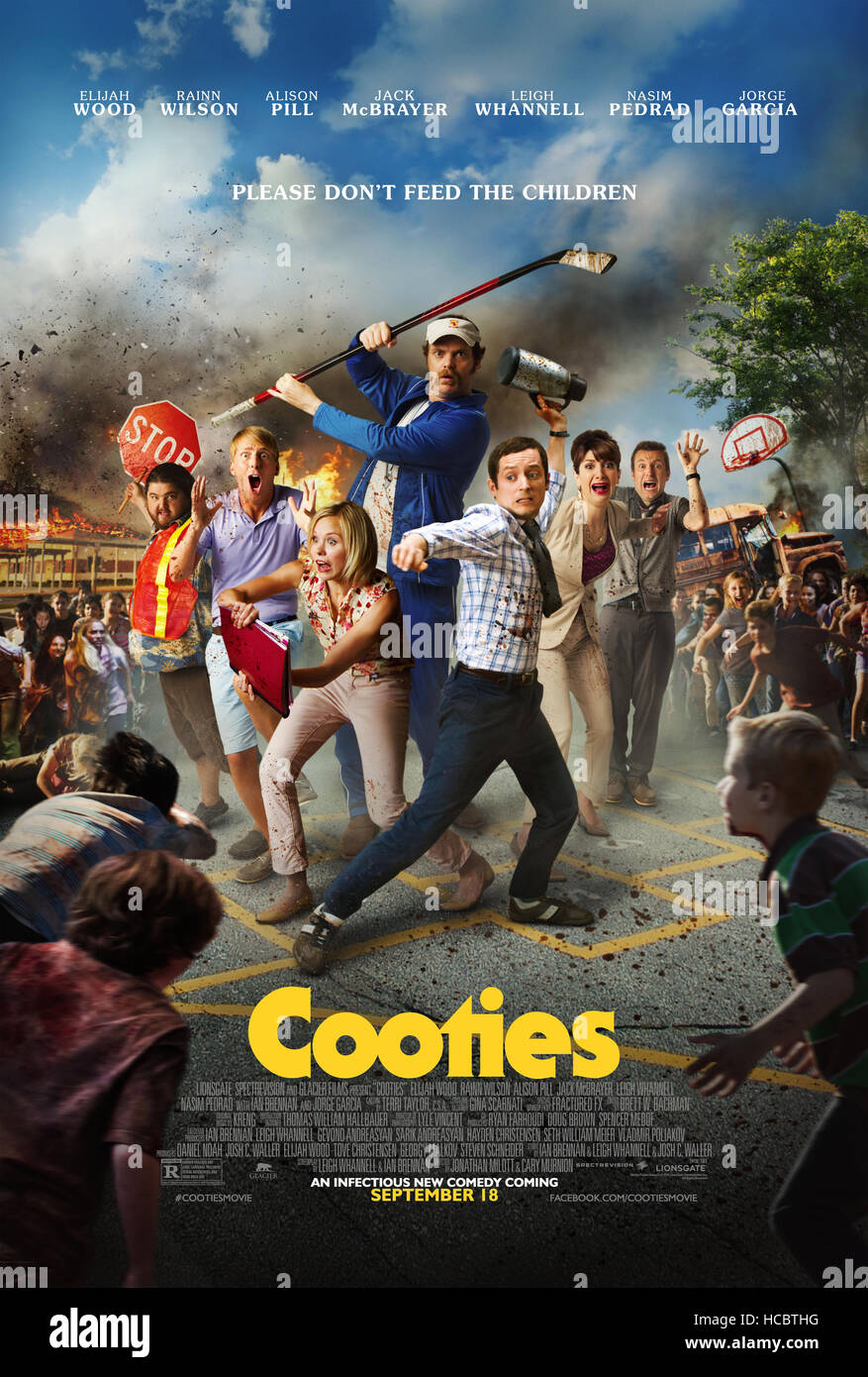 COOTIES, US poster art, center from left: Jorge Garcia, Jack McBrayer ...