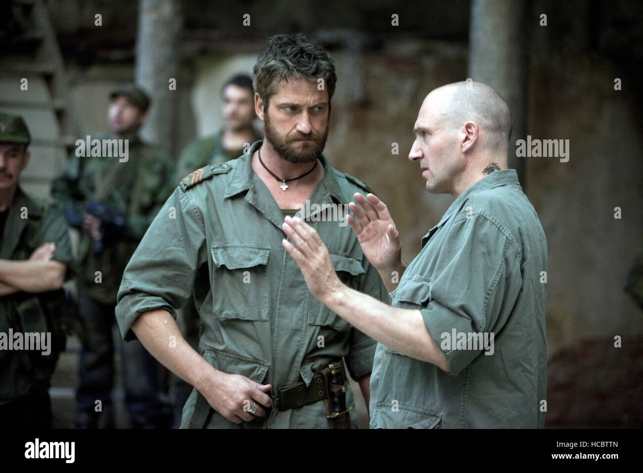 CORIOLANUS, from left: Gerard Butler, director Ralph Fiennes, 2011. Ph ...
