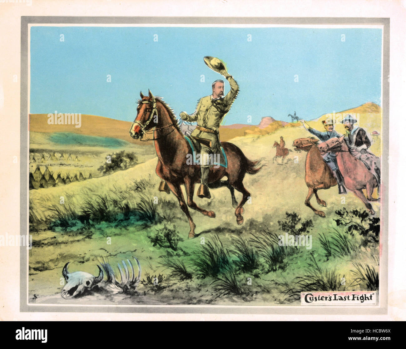 CUSTER'S LAST FIGHT, 1912 Stock Photo - Alamy