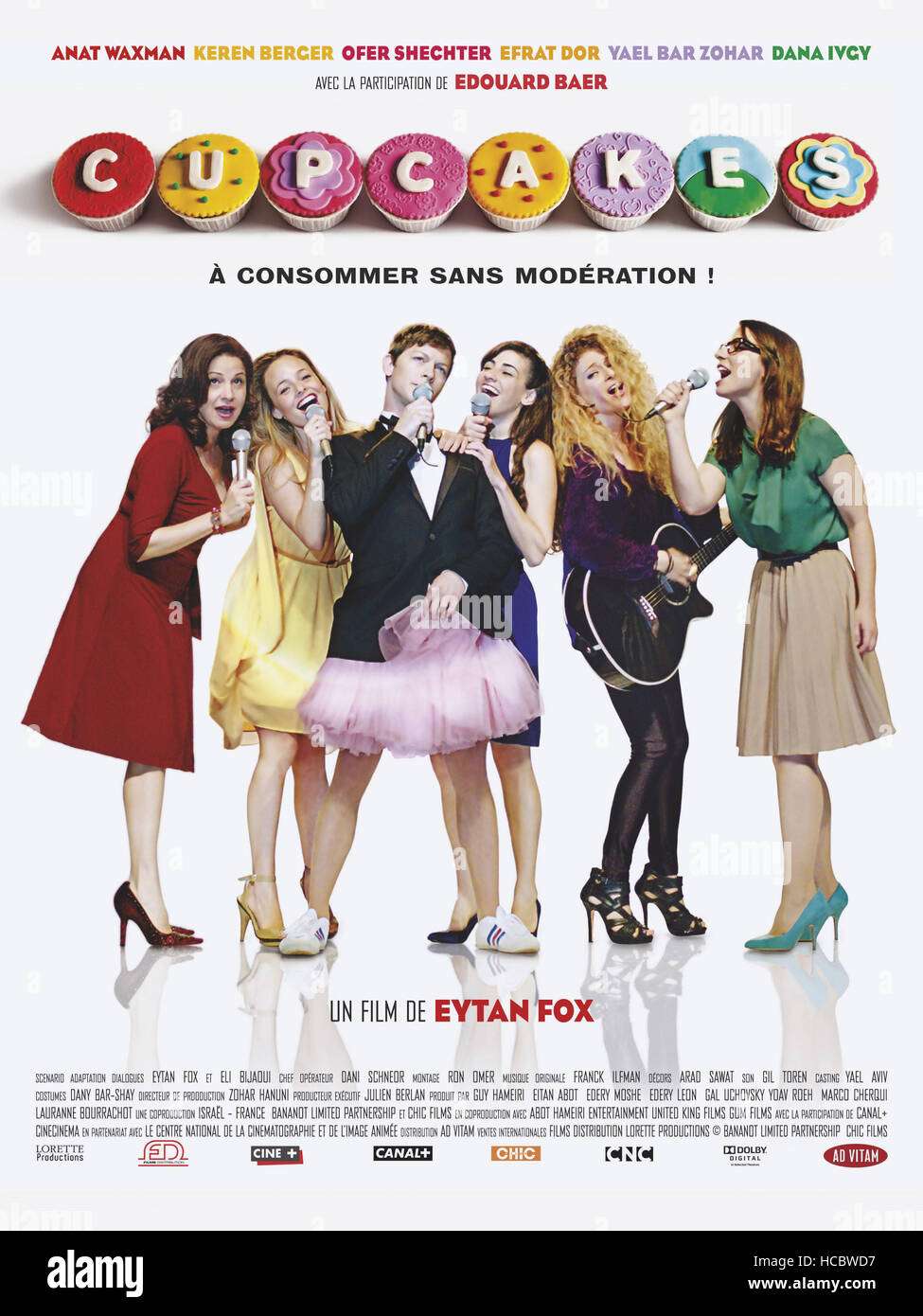 CUPCAKES, French poster art, from left: Anat Waxman, Yael Bar-Zohar ...