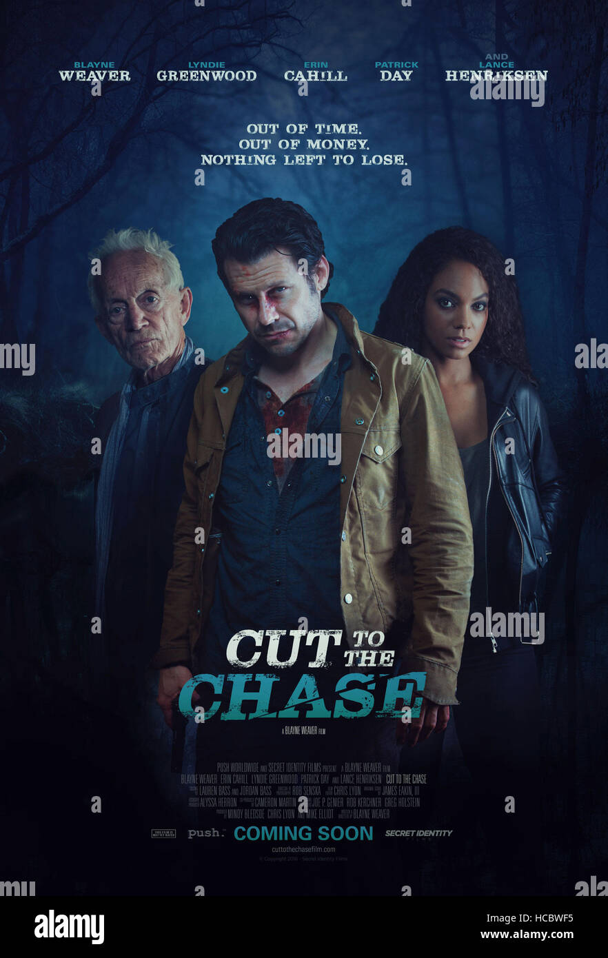 CUT TO THE CHASE, US poster, from left: Lance Henriksen, Blayne Weaver ...