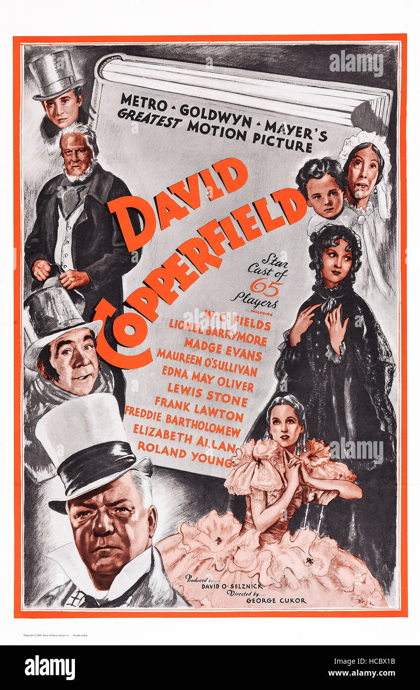 DAVID COPPERFIELD, US 1962 re-release poster art, Edna May Oliver, (top ...