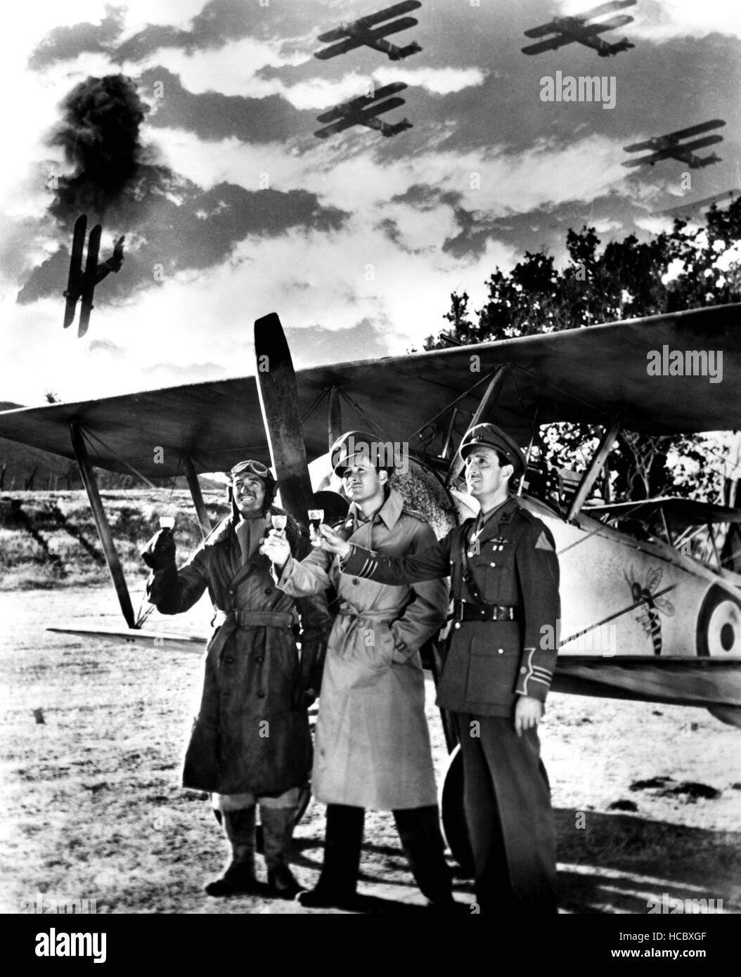 THE DAWN PATROL, David Niven, Errol Flynn, Basil Rathbone, 1938 Stock ...
