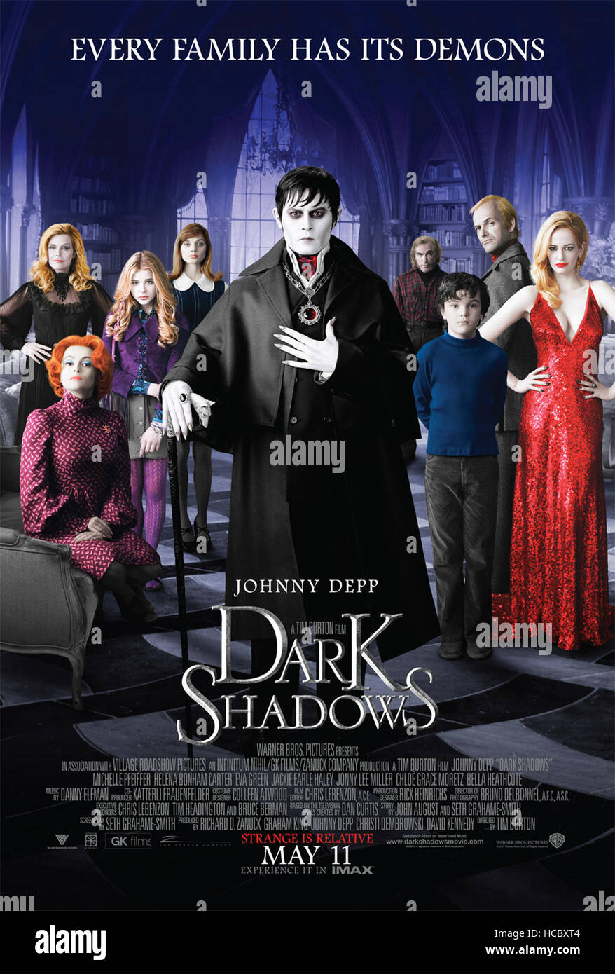 DARK SHADOWS, US advance poster art, from left: Michelle Pfeiffer ...