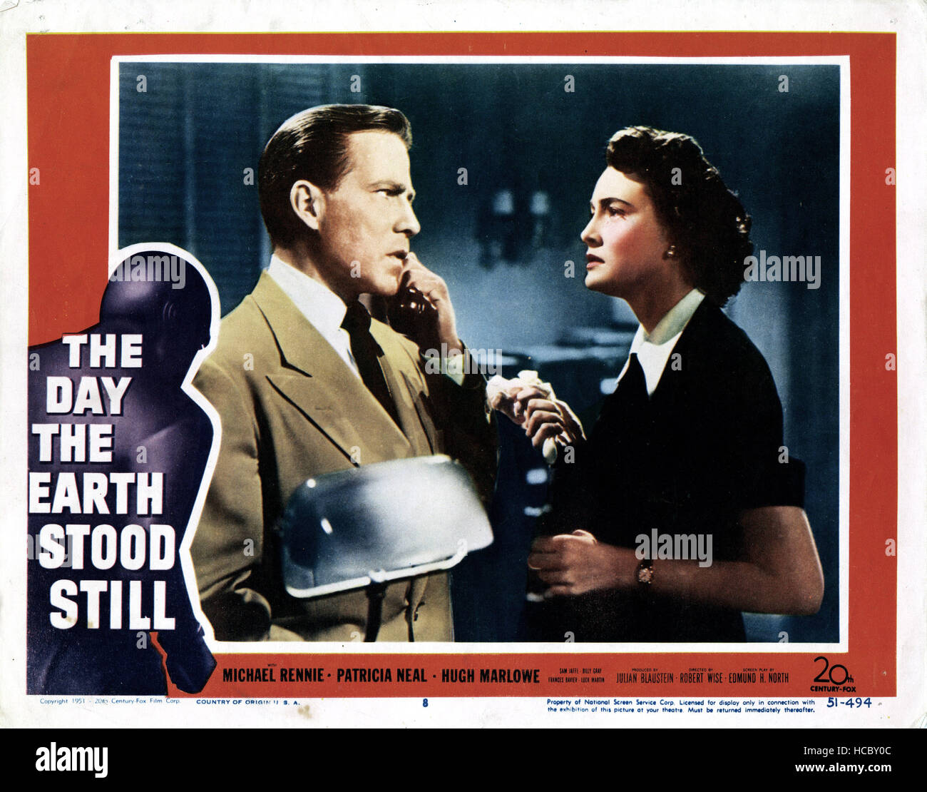 THE DAY THE EARTH STOOD STILL, Hugh Marlow, Patricia Neal Stock Photo ...