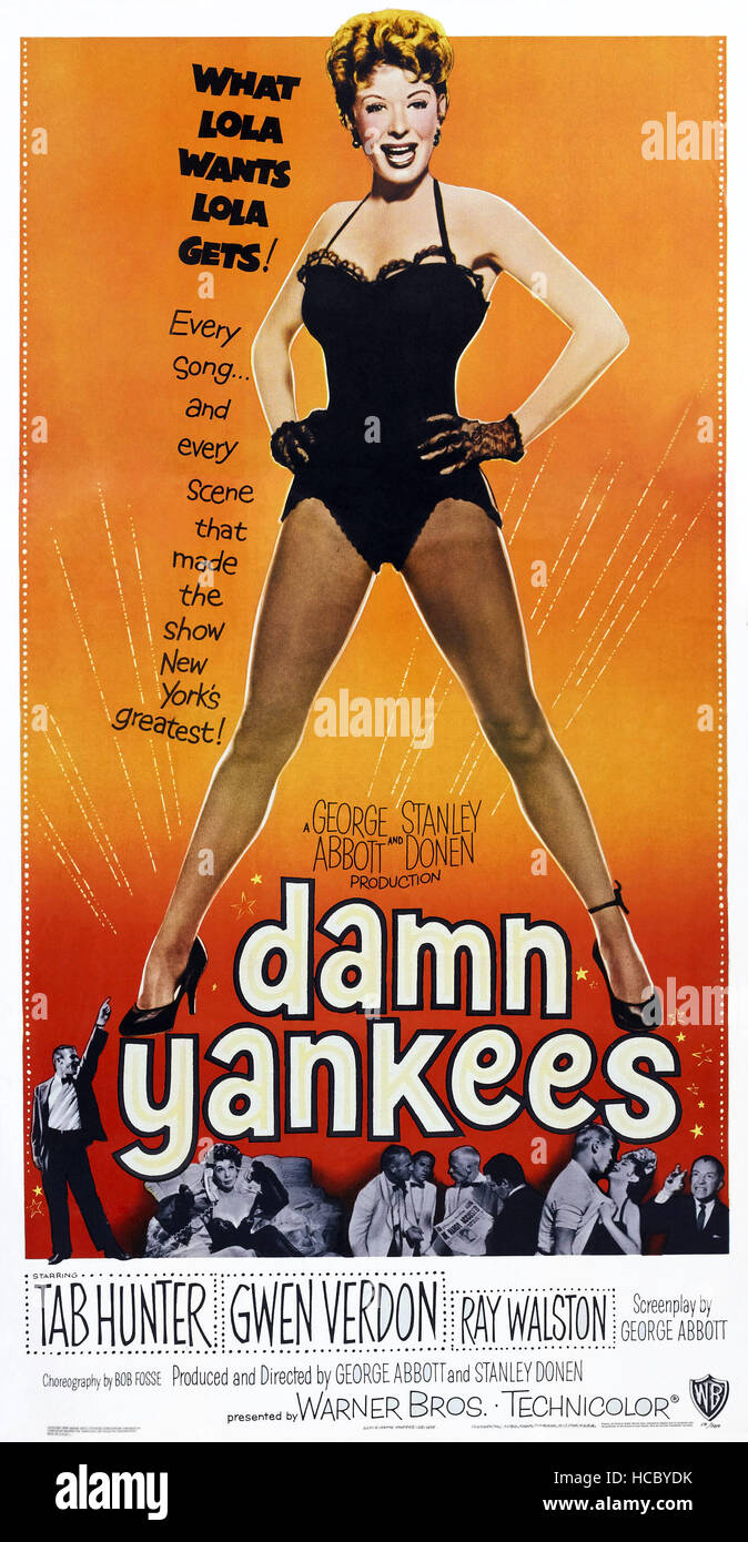 DAMN YANKEES, US poster, Gwen Verdon, 1958 Stock Photo - Alamy