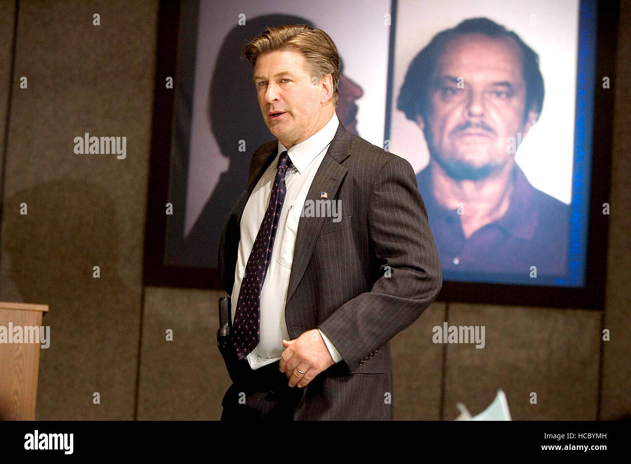 THE DEPARTED, Alec Baldwin, Jack Nicholson (on projector), 2006 ...