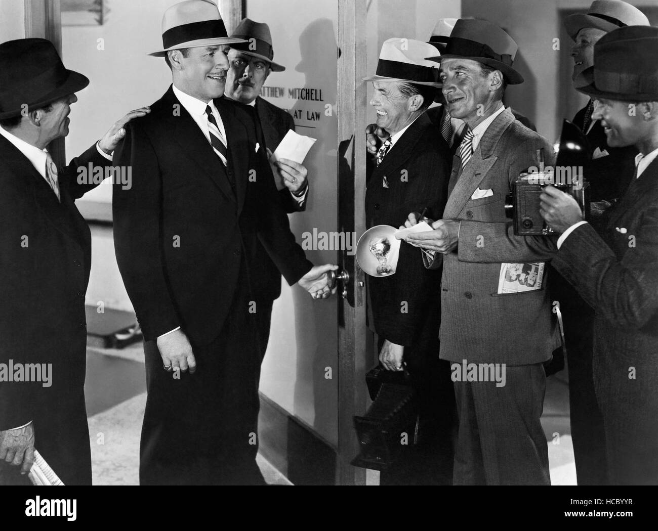 THE DEFENSE RESTS, Jack Holt (second left), 1934 Stock Photo - Alamy