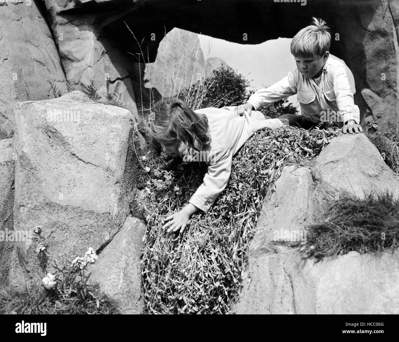 DESPERATE SEARCH, Linda Lowell (reaching), Lee Aaker, 1952 Stock Photo ...