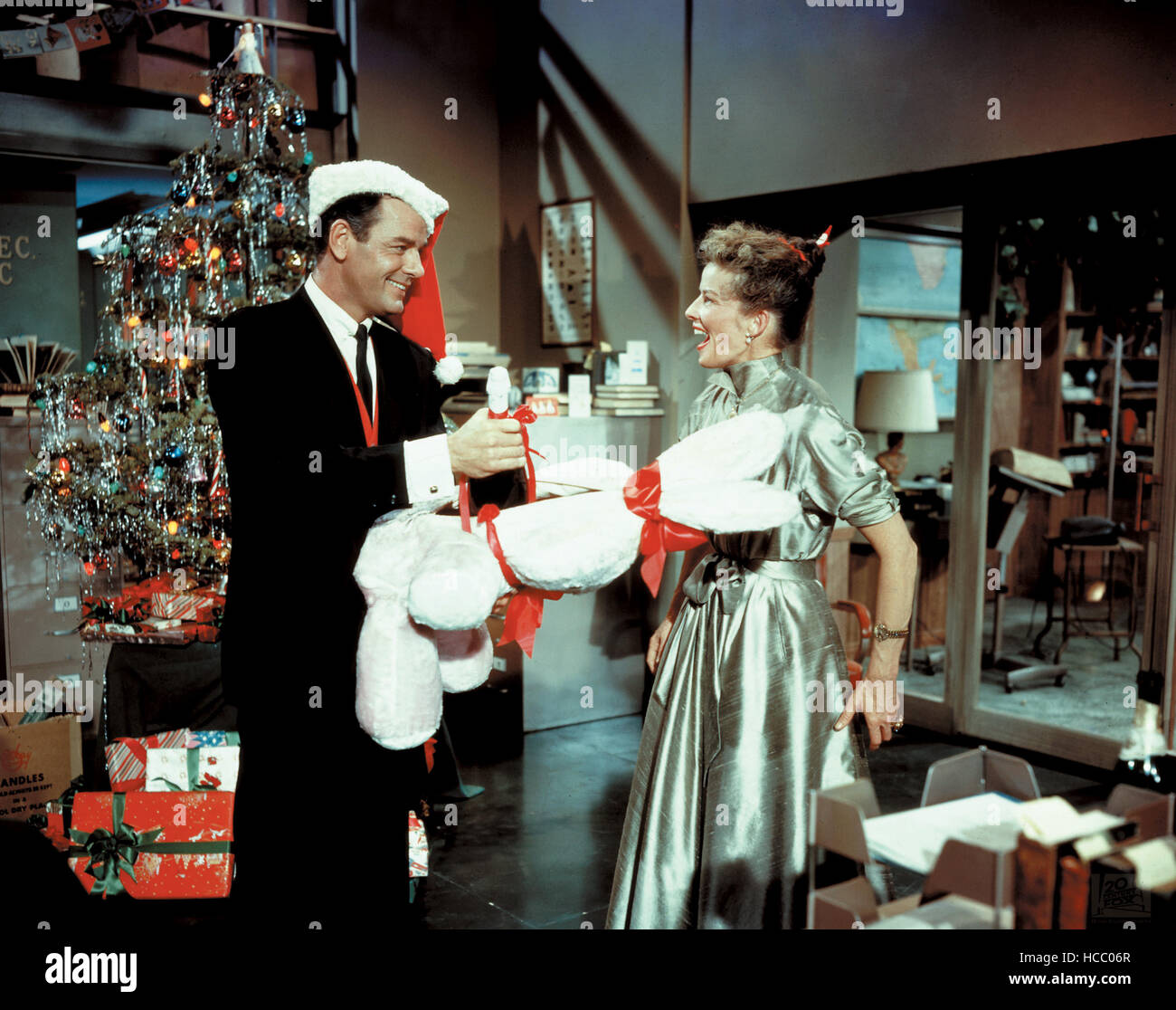DESK SET, Gig Young, Katharine Hepburn, 1957. TM and Copyright © 20th ...