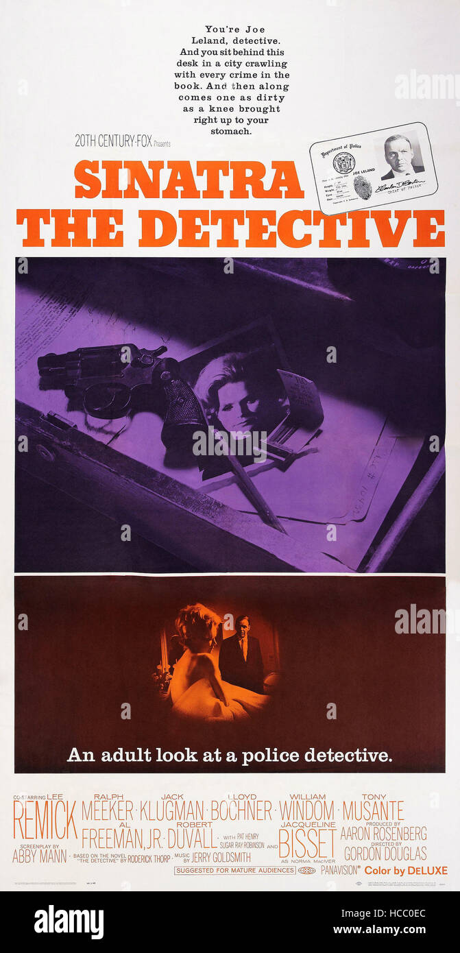 THE DETECTIVE, US poster art, top: Frank Sinatra; middle: Lee Remick ...