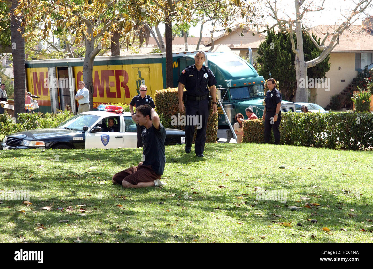 DISTURBIA, Shia LaBeouf (front), Jose Pablo Cantillo (back center ...