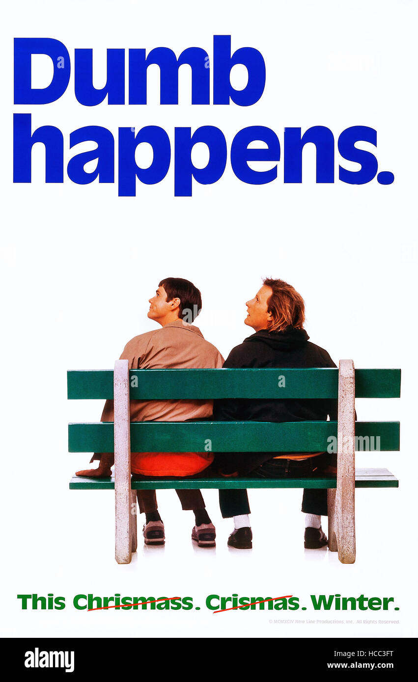 DUMB AND DUMBER, l-r: Jim Carrey, Jeff Daniels on advance poster art ...