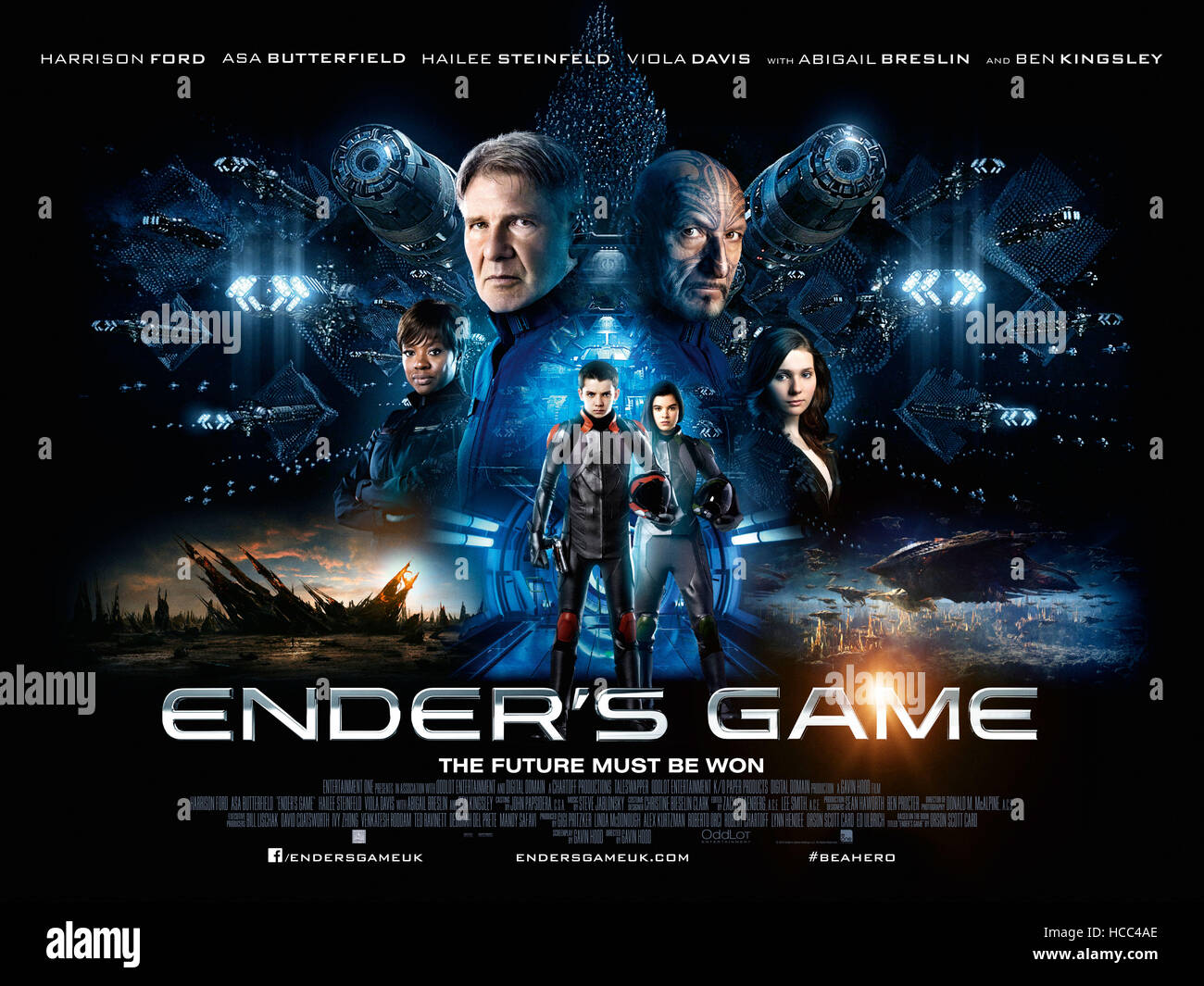 ENDER'S GAME, British poster art, clockwise from top left: Harrison ...