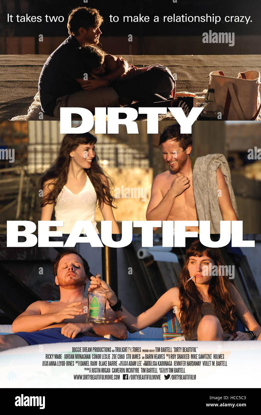 DIRTY BEAUTIFUL, poster, Ricky Mabe (beard), Jordan Monaghan (bangs ...