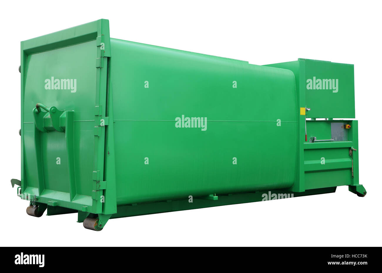 The standard modern steel green container for collecting and recycling ...