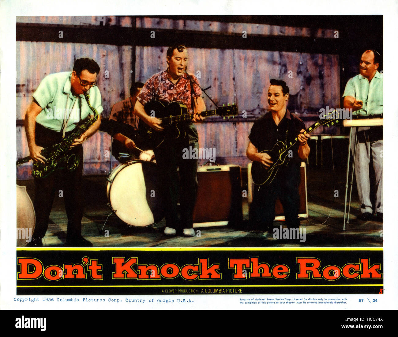 DON'T KNOCK THE ROCK, Bill Haley and the Comets (left to right, Rudy ...