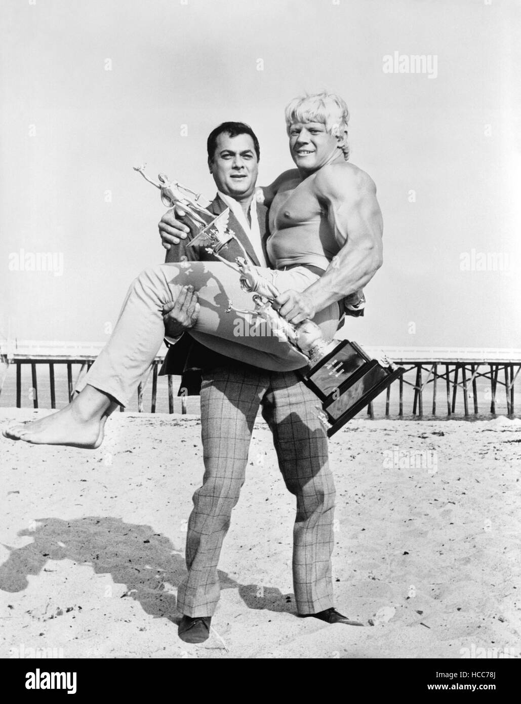 DON'T MAKE WAVES, from left: Tony Curtis, David Draper on set, 1967 ...