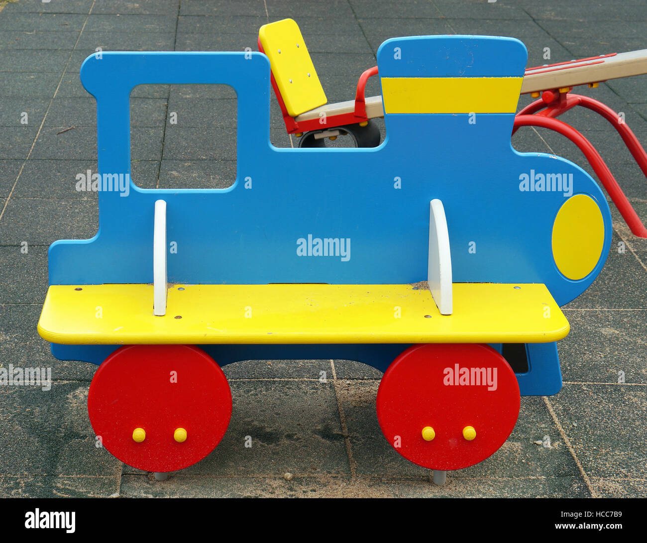 Playground train hi-res stock photography and images - Alamy