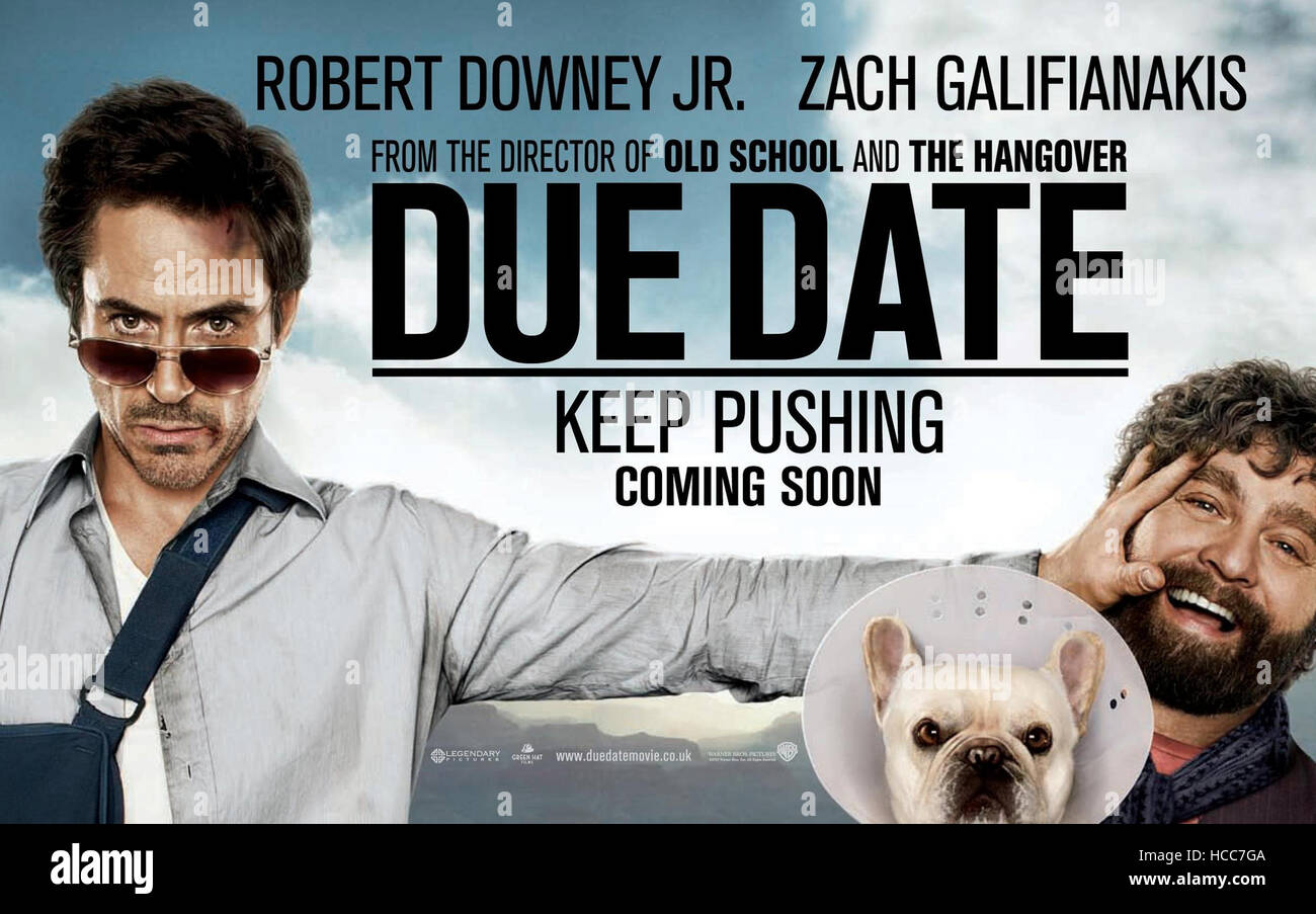 DUE DATE, British poster, from left: Robert Downey Jr., Zach ...