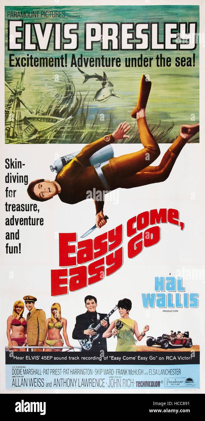 EASY COME, EASY GO, US poster art, Elvis Presley, 1967 Stock Photo - Alamy