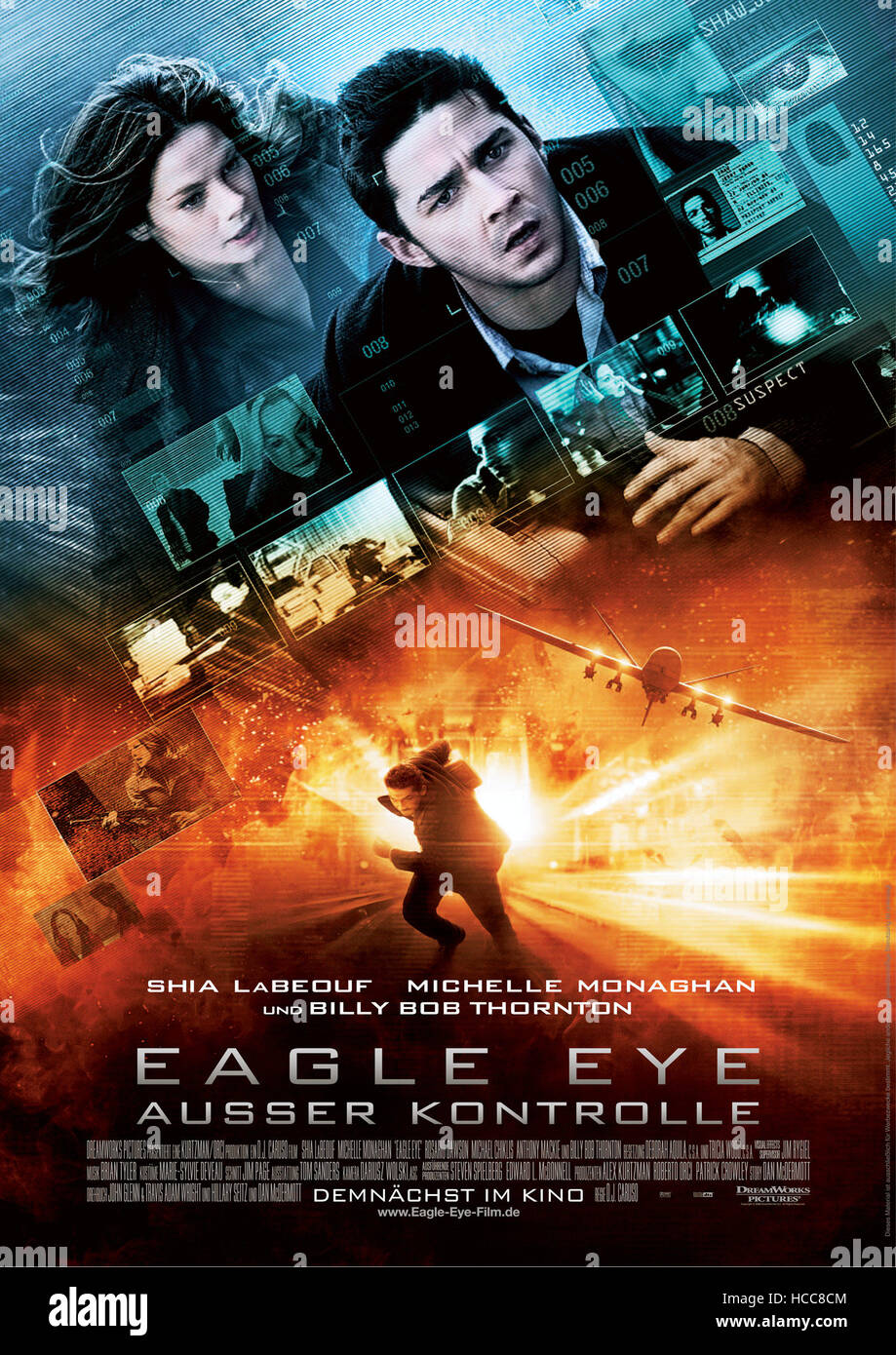 EAGLE EYE, poster, from left: Michelle Monaghan, Shia LaBeouf, 2008 ...