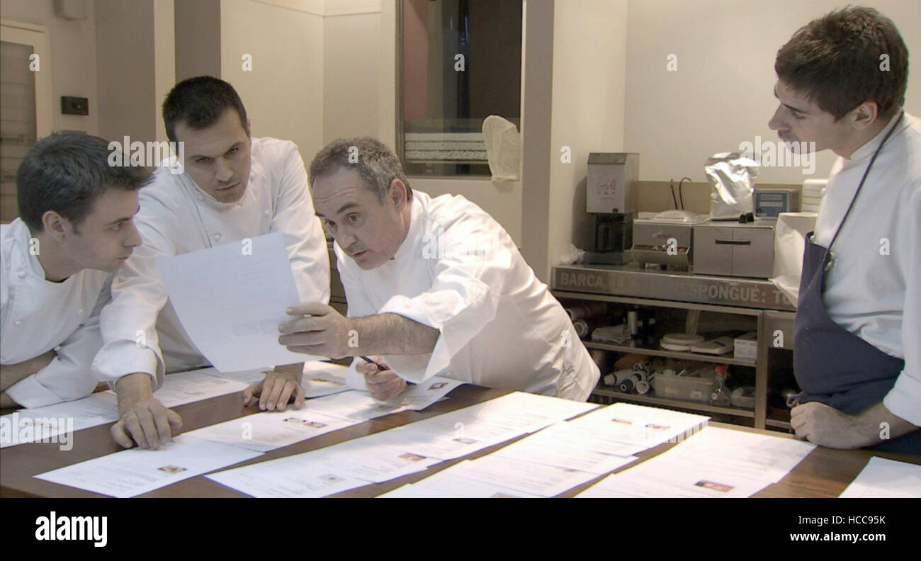 EL BULLI: COOKING IN PROGRESS, Ferran Adria (center of frame), 2010 ...