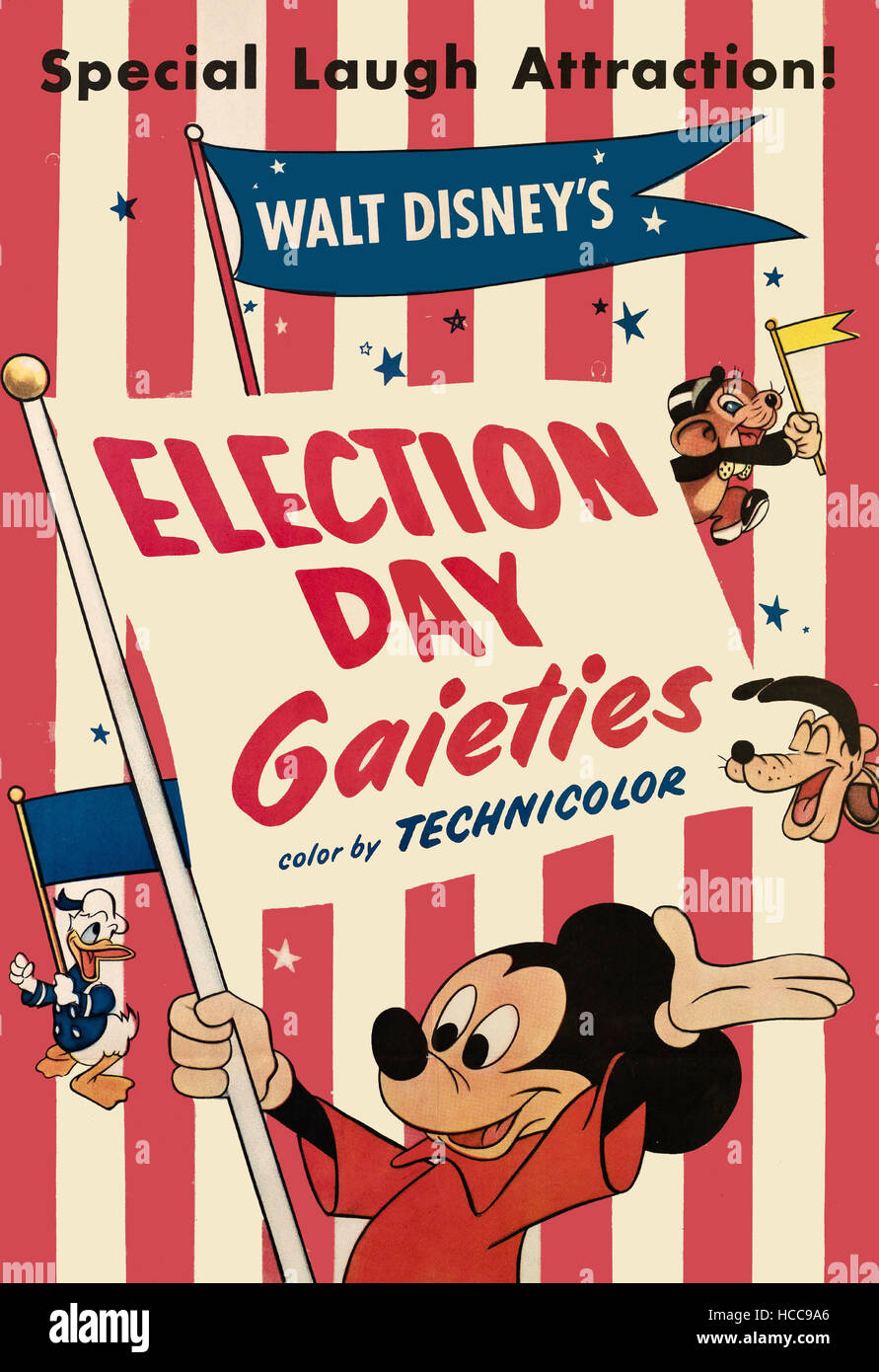 ELECTION DAY GAIETIES, clockwise from bottom, Mickey Mouse, Donald Duck ...