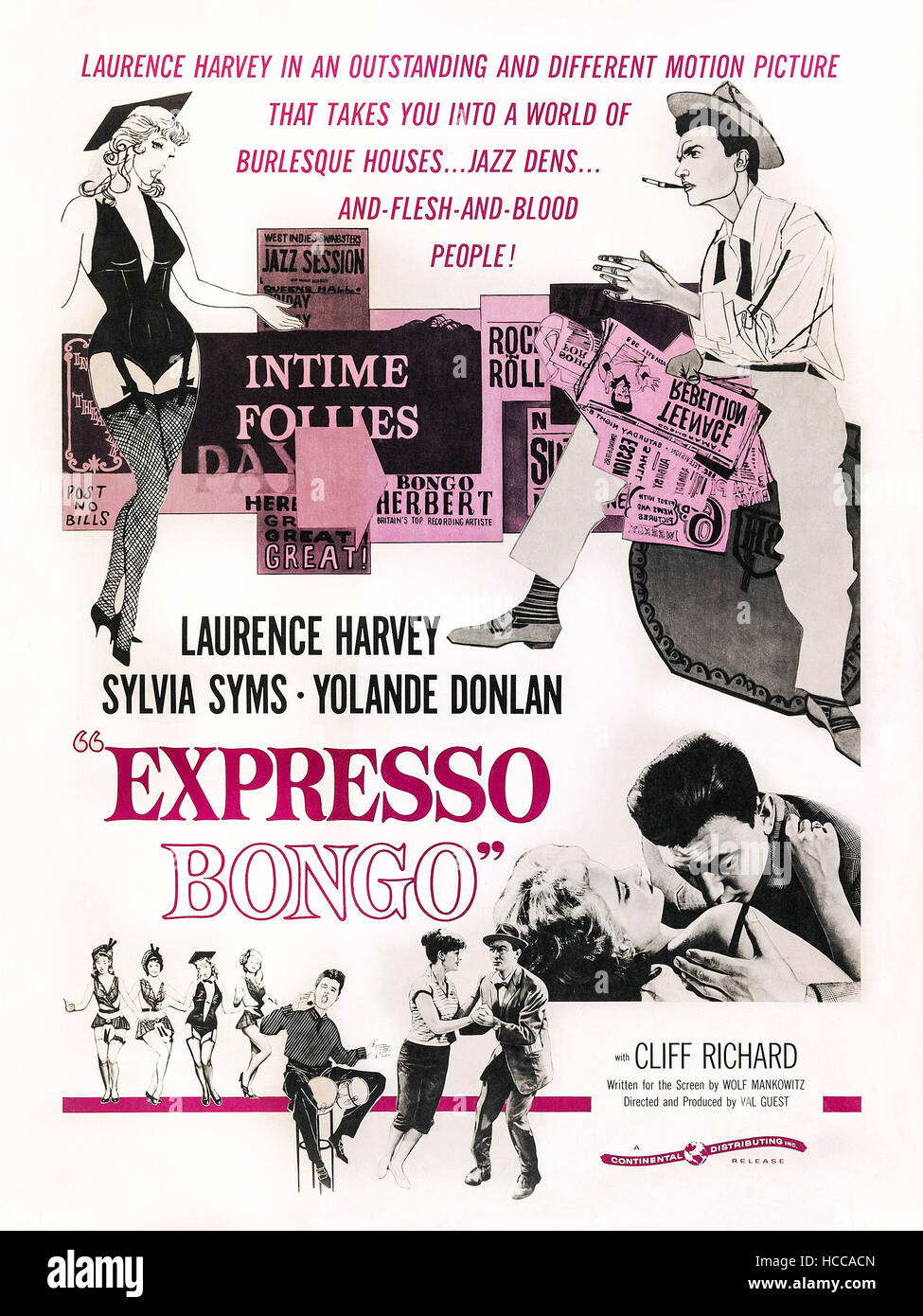 EXPRESSO BONGO, US poster, bottom from left: Laurence Harvey, Sylvia ...