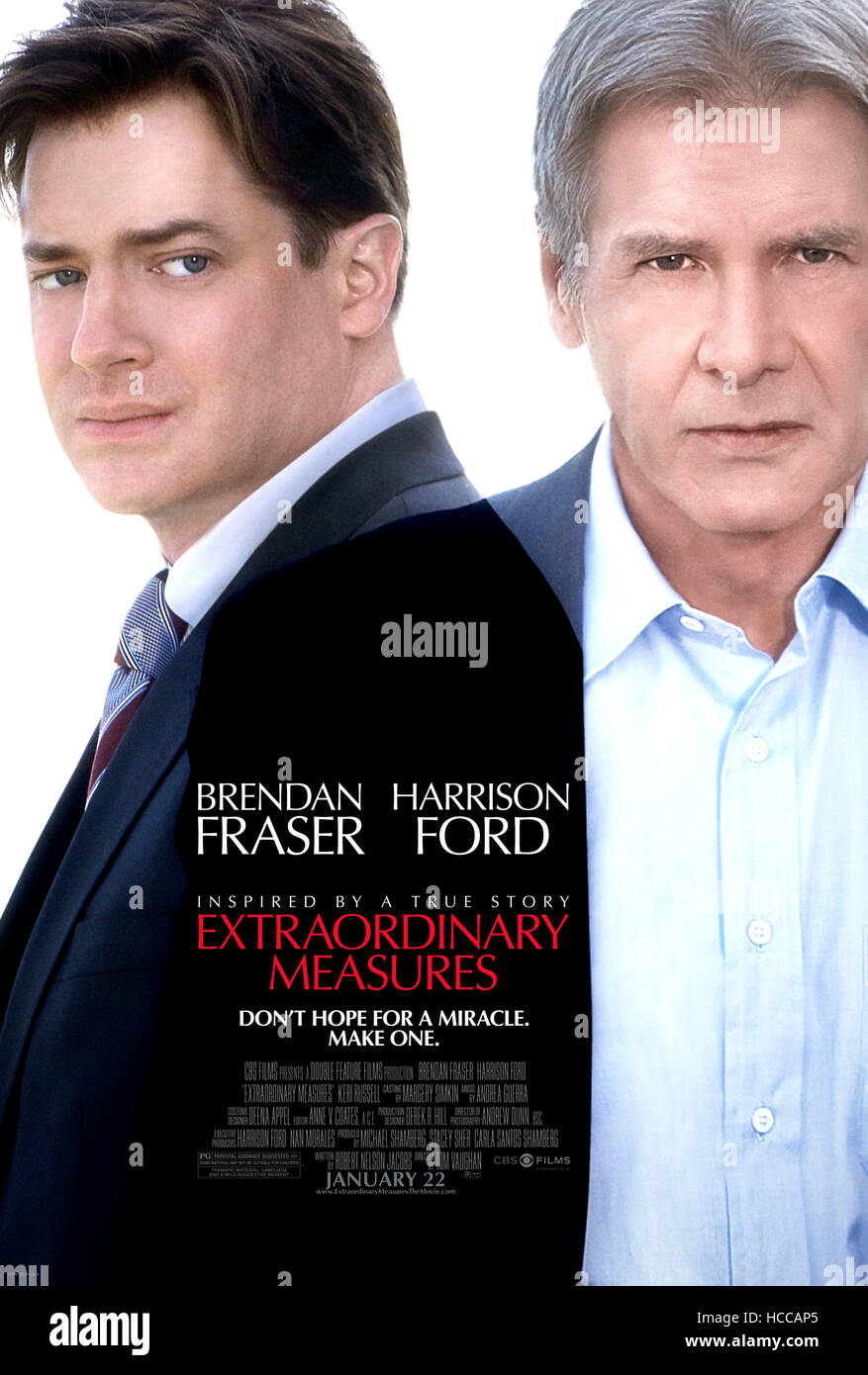EXTRAORDINARY MEASURES, from left: Brendan Fraser, Harrison Ford, 2010 ...