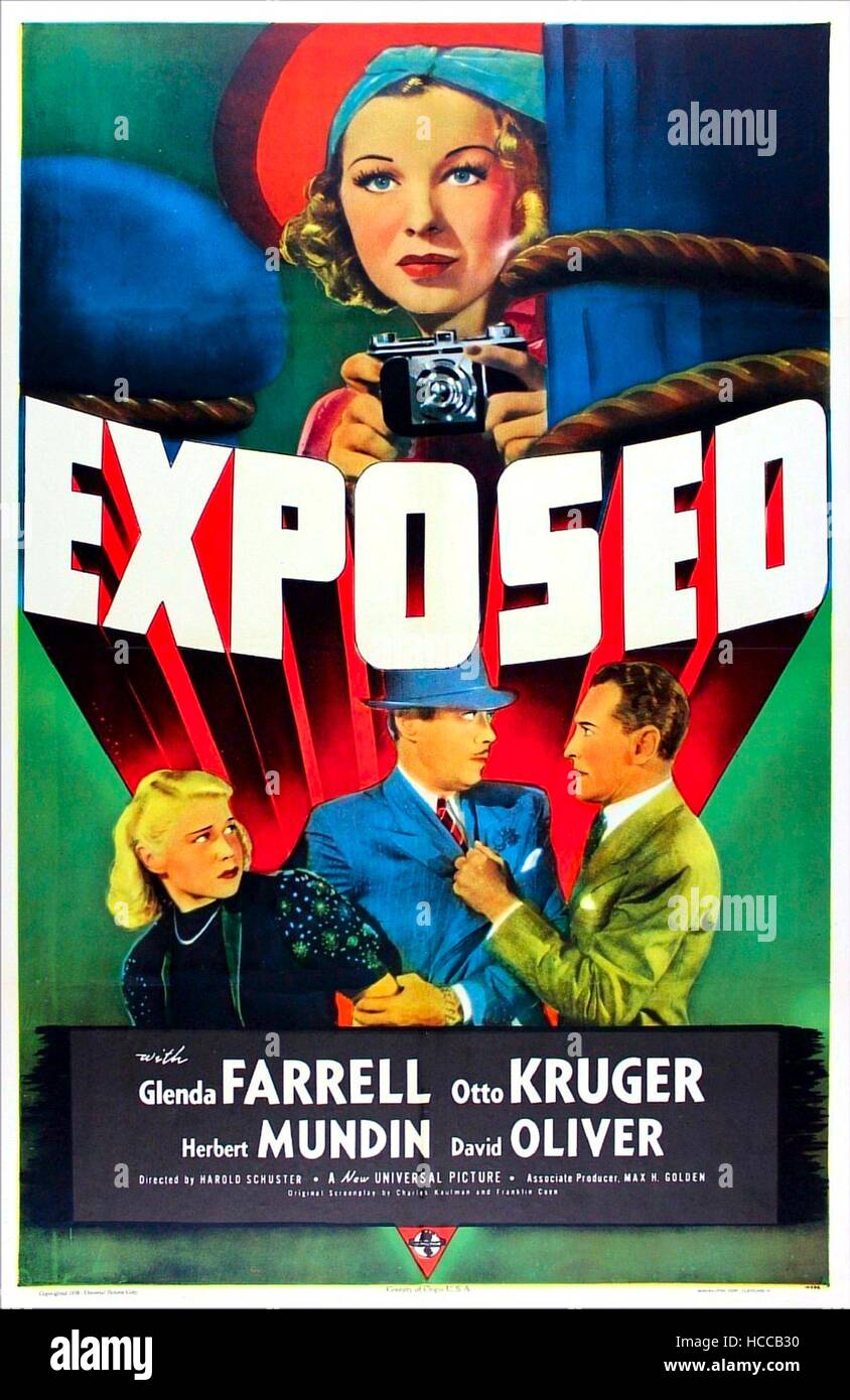 EXPOSED, US poster art, bottom left to right: Glenda Farrell,Herbert ...