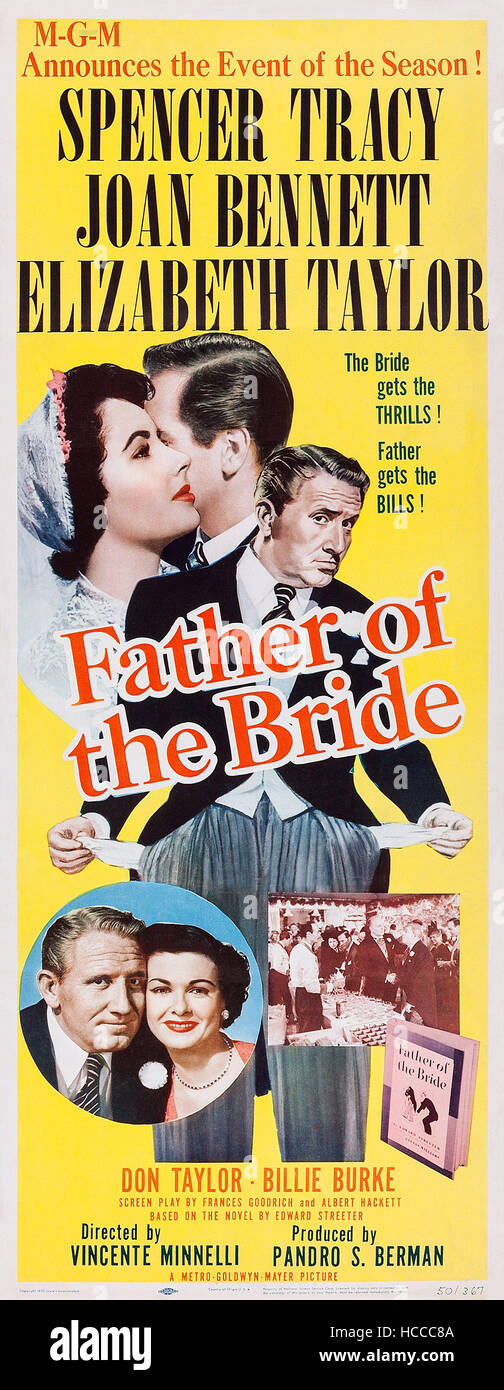 FATHER OF THE BRIDE, US poster art, top left: Elizabeth Taylor, Don ...