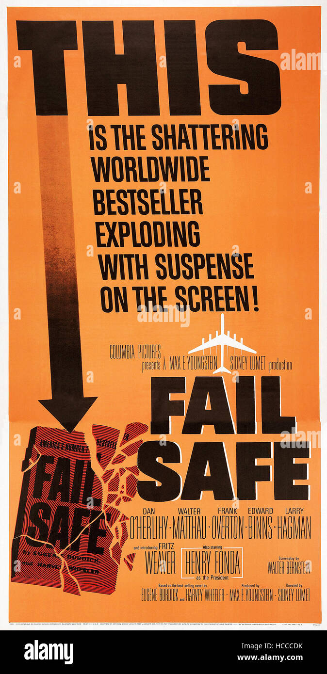 FAIL-SAFE, (aka FAIL SAFE), US poster art, 1964 Stock Photo - Alamy