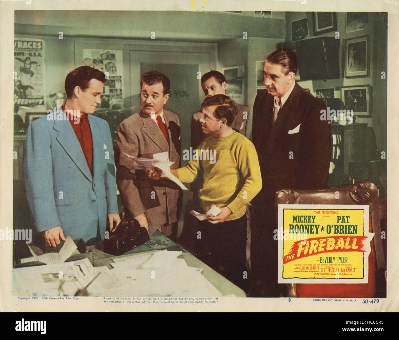 THE FIREBALL, from left: Bert Begley, Mickey Rooney, 1950 Stock Photo ...