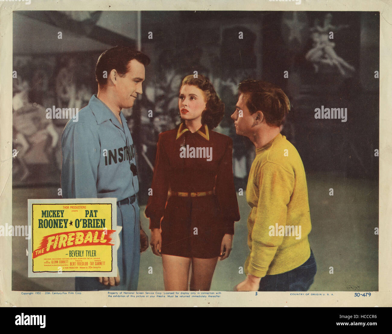 THE FIREBALL, from left: Bert Begley, Beverly Tyler, Mickey Rooney, 1950 Stock Photo - Alamy