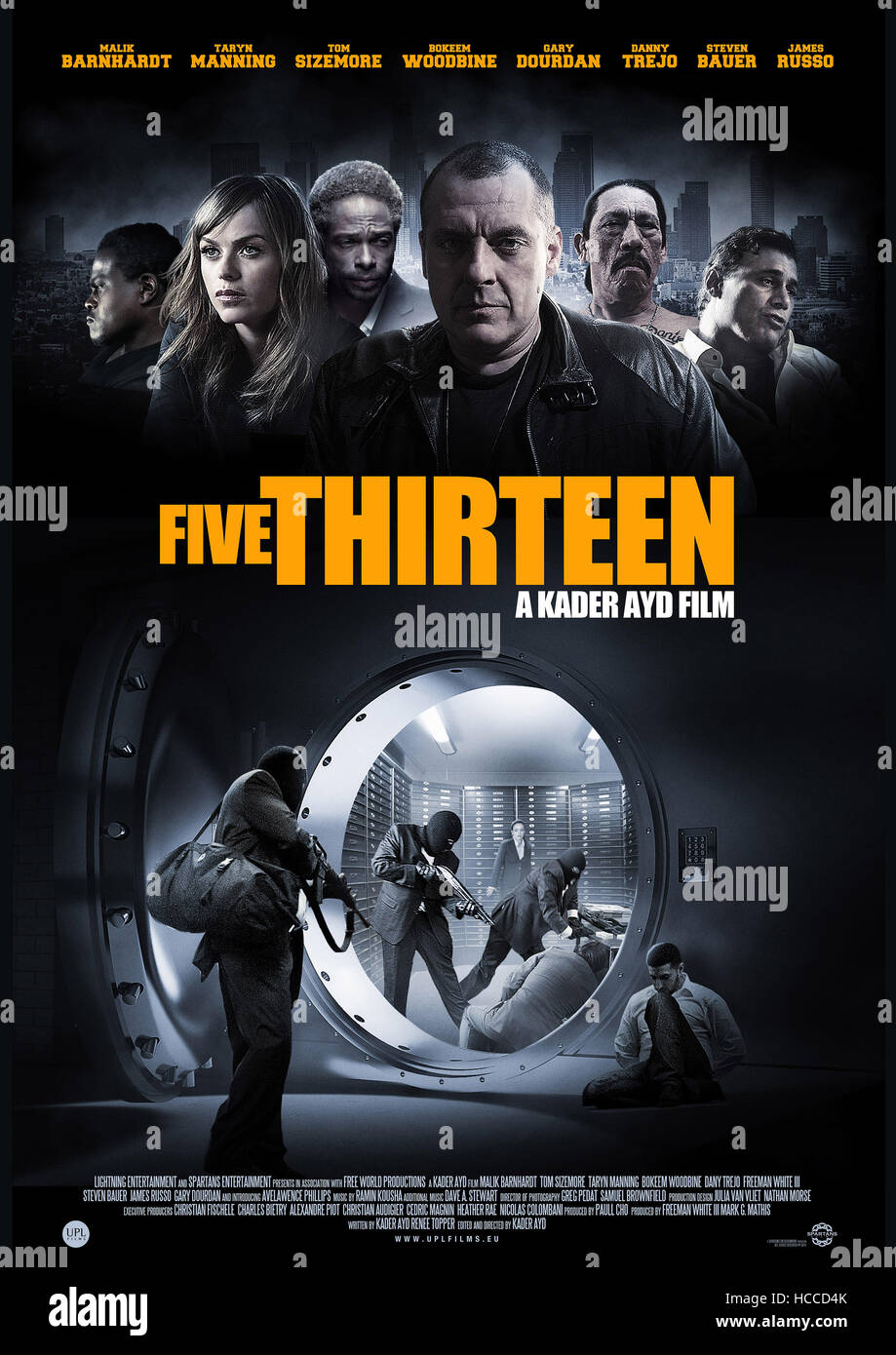 FIVE THIRTEEN, poster art, from left: Malik Barnhardt, Taryn Manning, Gary Dourdan, Tom Sizemore ...