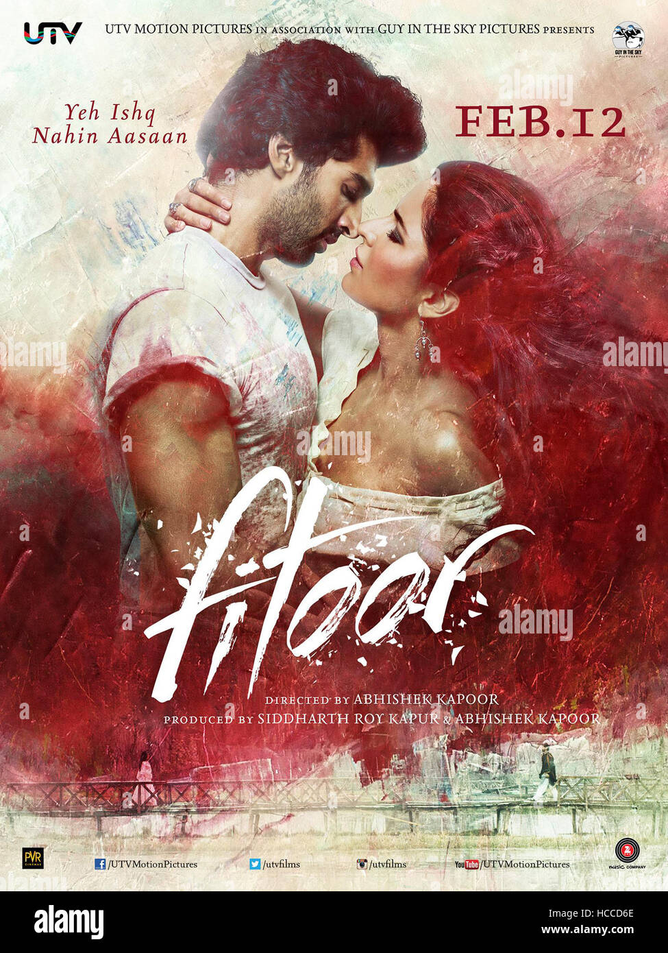 FITOOR, poster, from left: Aditya Roy Kapoor, Katrina Kaif, 2016. ©UTV ...