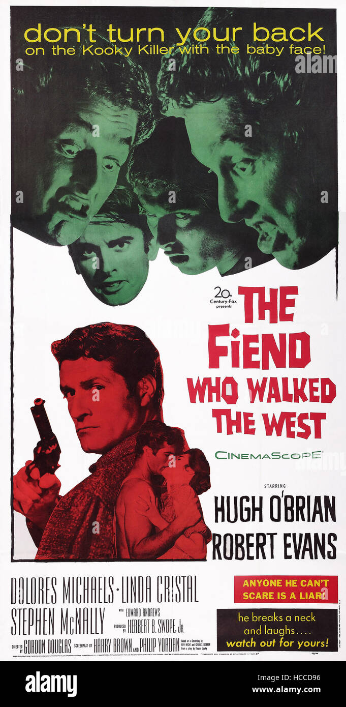 THE FIEND WHO WALKED THE WEST, US poster art, top second left: Robert ...