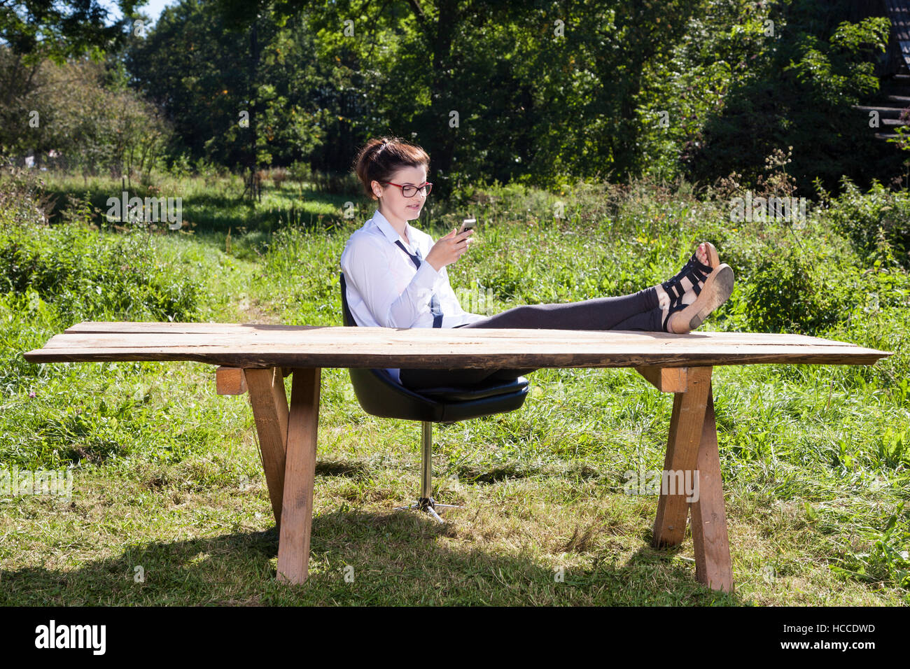business woman taking a rest from everyday life Stock Photo - Alamy