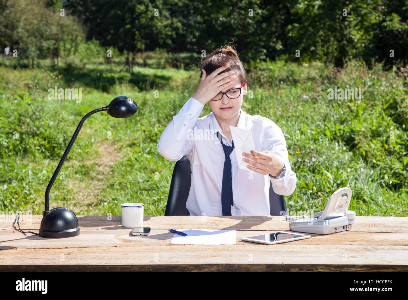 business woman unknowingly took bribes Stock Photo - Alamy
