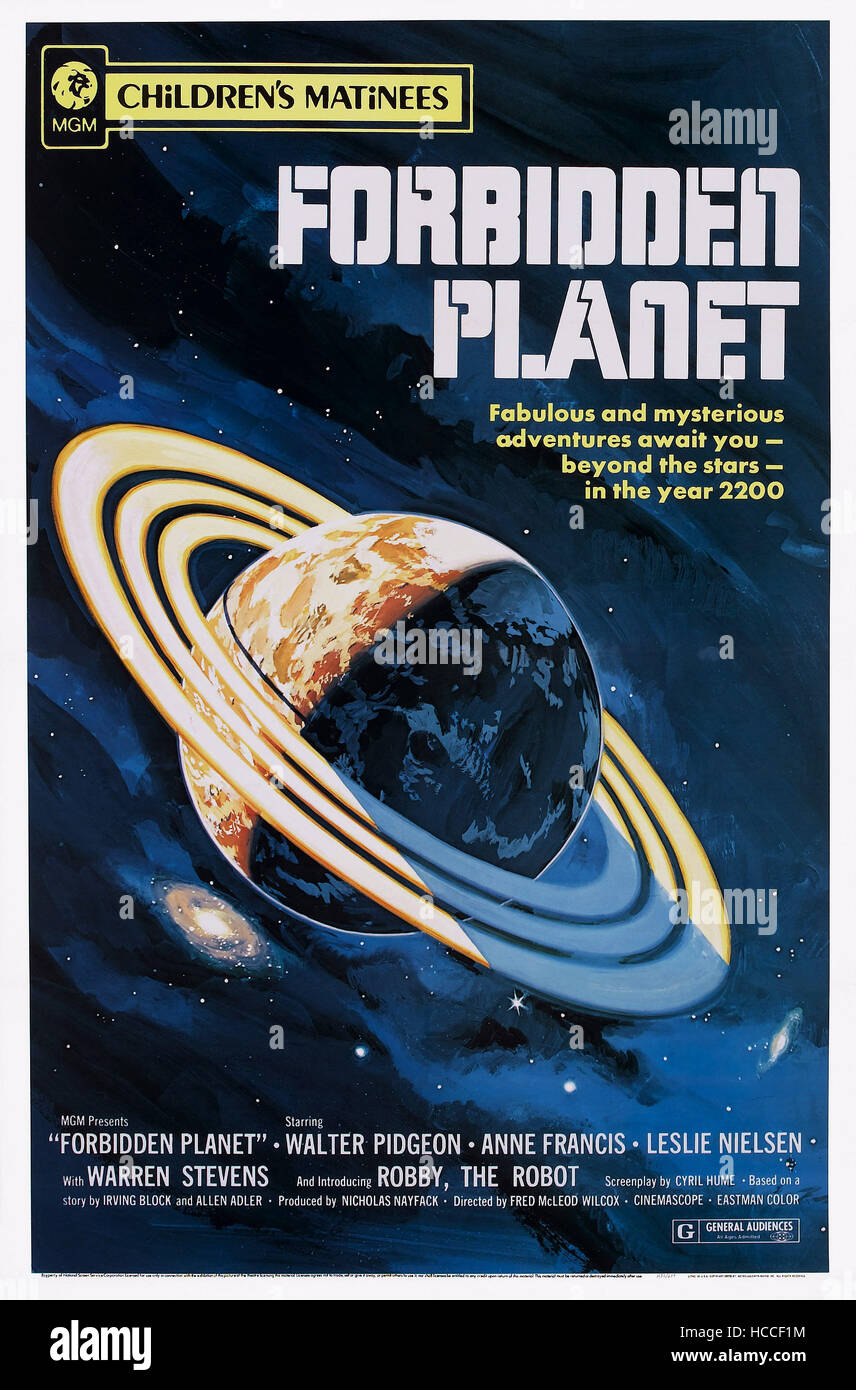 FORBIDDEN PLANET, 1972 re-release poster, 1956 Stock Photo - Alamy